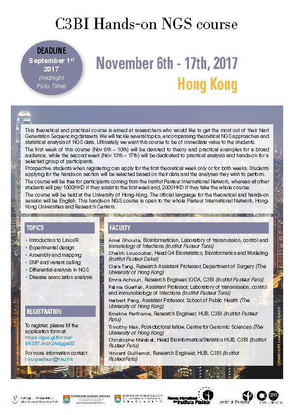 C3BI Hands-on NGS course 2017 Hong-Kong - Research - Institut Pasteur